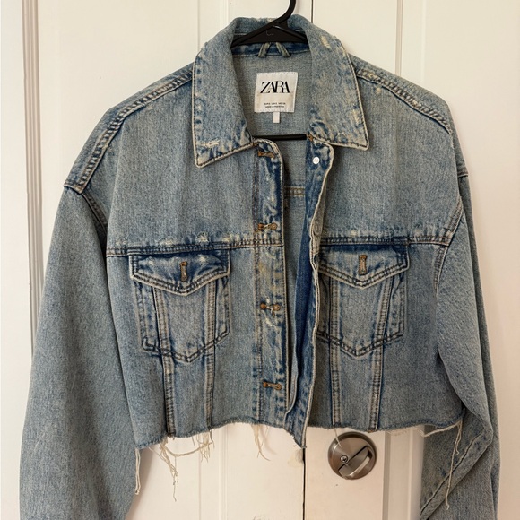 Zara | Jackets & Coats | Zara Cropped Denim Jacket | Poshmark